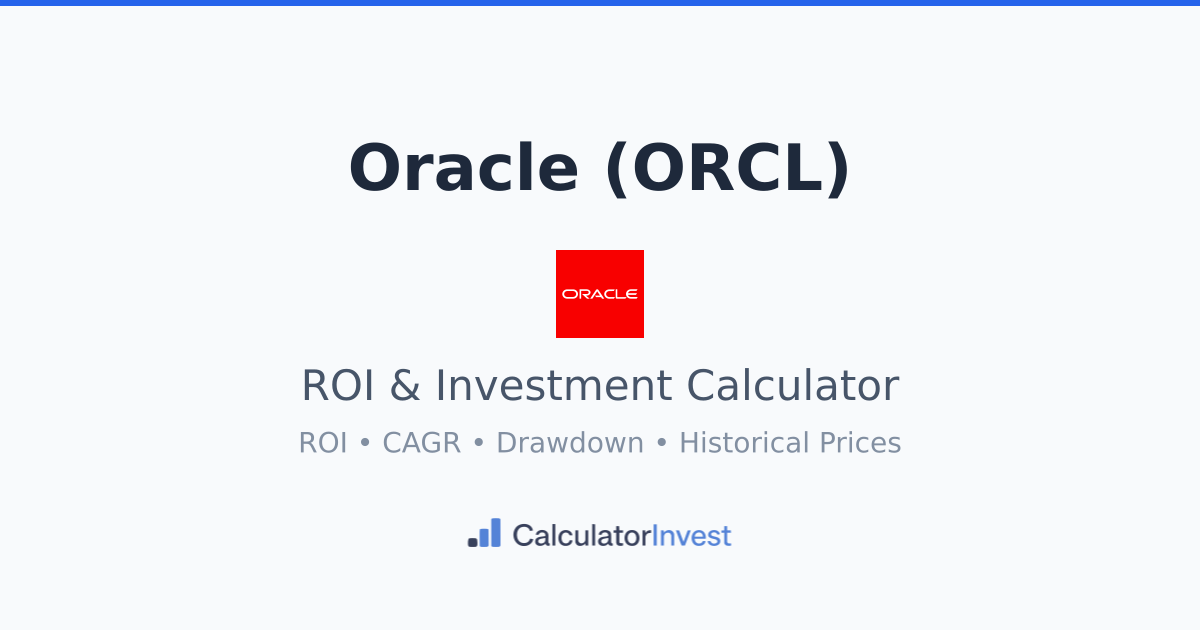 Oracle (ORCL) Investment & ROI Calculator